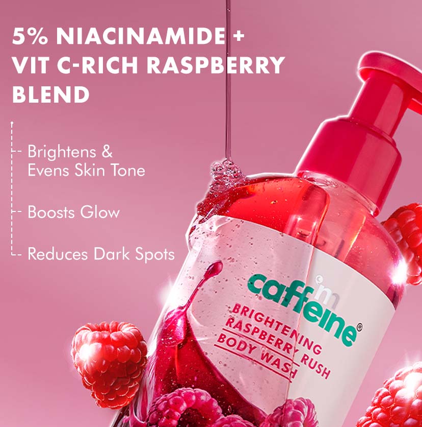 mcaffeine Brightening Raspberry Body Wash (Vitamin C Rich) - 300 ml ...